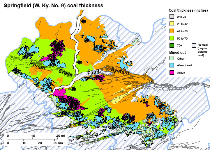 Henderson paleochannel through the Springfield coal, Coal Mining ...