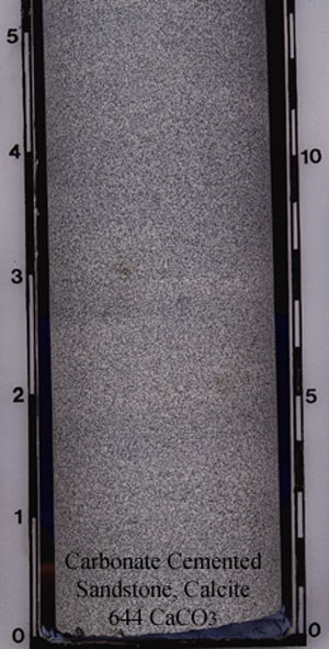 Sandstones with Carbonate Cement, Coal Exploration Core, Kentucky ...