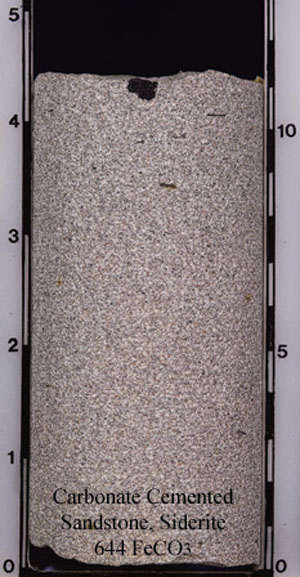 Sandstones with Carbonate Cement, Coal Exploration Core, Kentucky ...