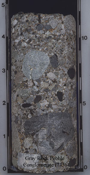 Pebbly Sandstones and Conglomerates, Coal Exploration Core, Kentucky ...