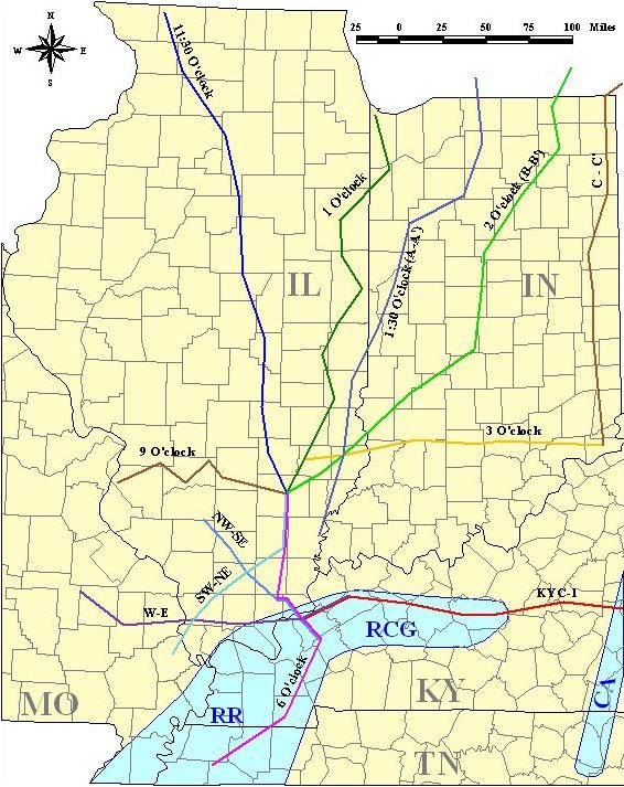 Illinois Basin Cross Section Index
