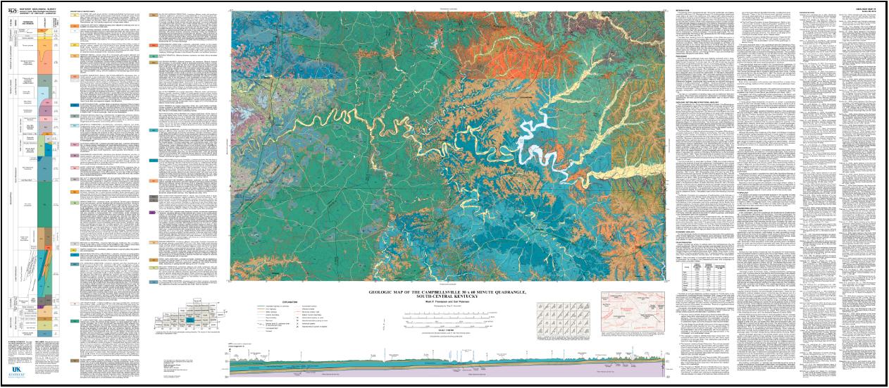1:100,000 Scale Geological Map Series, Kentucky Geological Survey