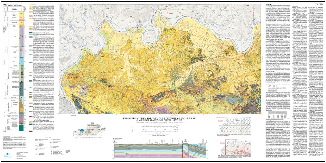 1:100,000 Scale Geological Map Series, Kentucky Geological Survey