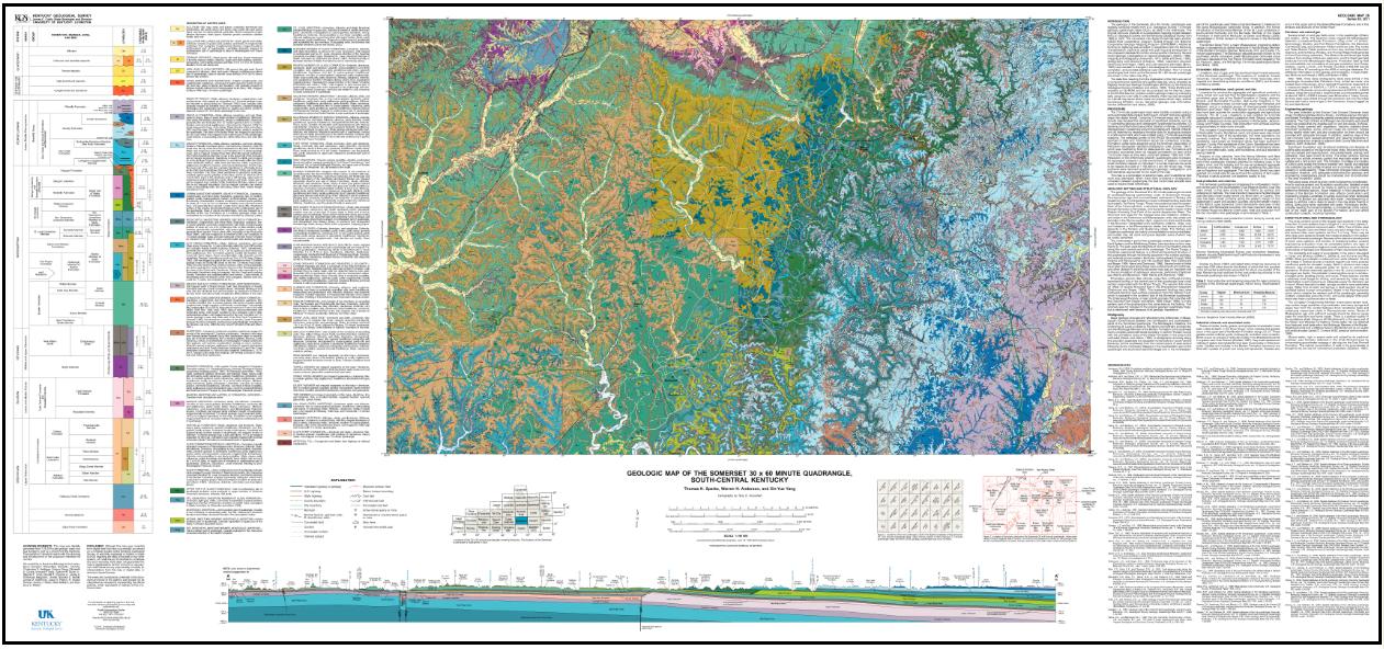 1:100,000 Scale Geological Map Series, Kentucky Geological Survey