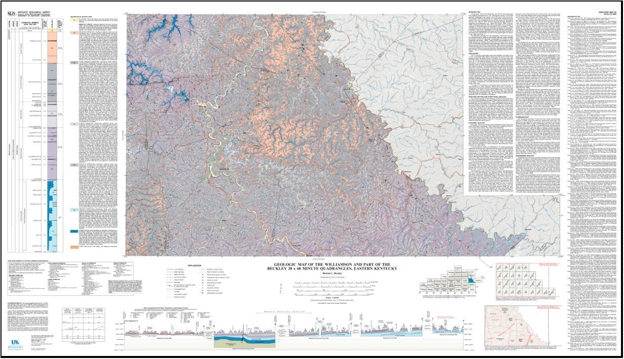 1:100,000 Scale Geological Map Series, Kentucky Geological Survey